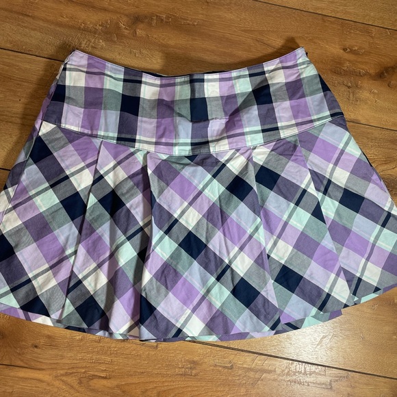 Lady Hagen | Shorts | Lady Hagan Purple Blue Teal Plaid Pleated Golf ...